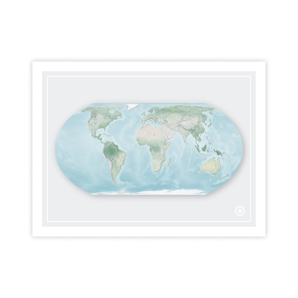 Equal Earth Projection World Map | Windrose Maps