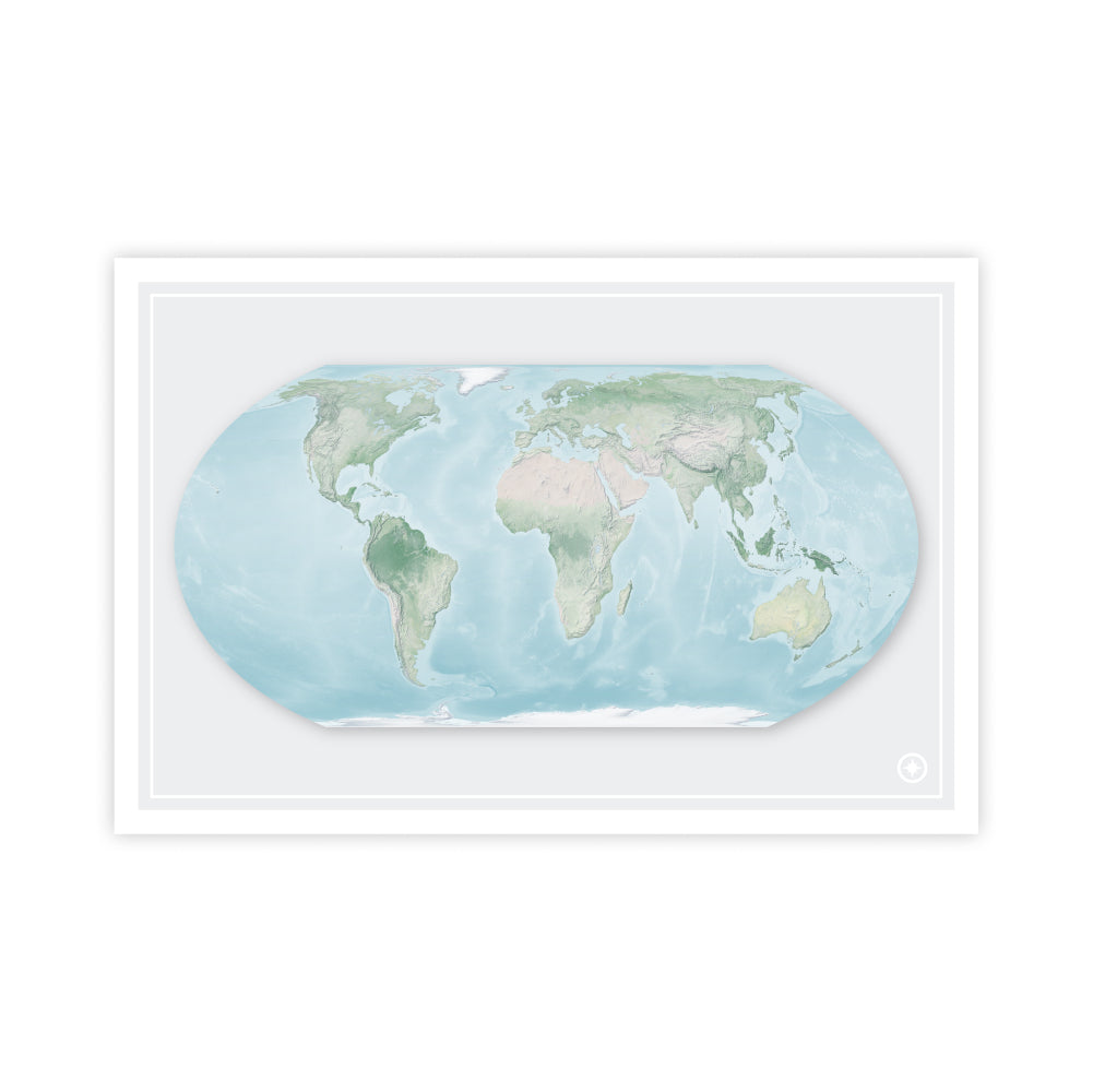 Equal Earth Projection World Map | Windrose Maps