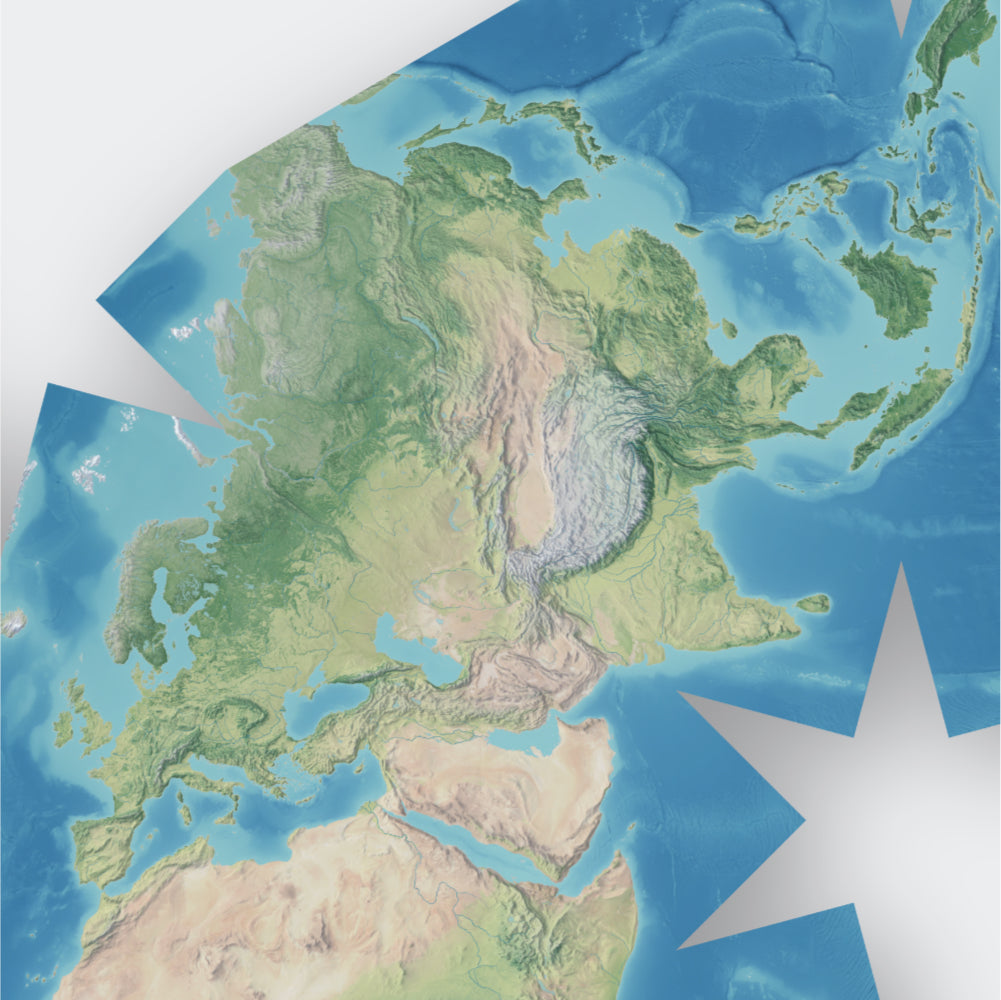 Butterfly Projection World Map | Windrose Maps